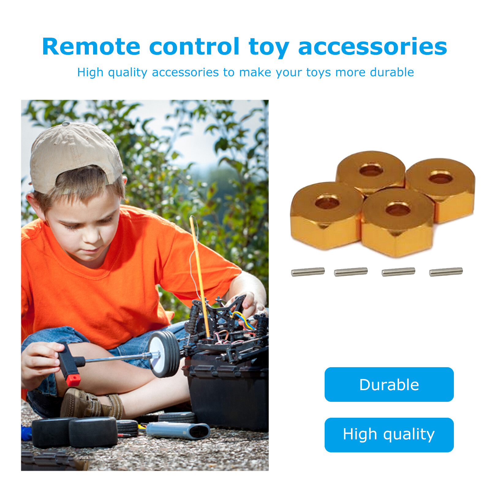 AU 12mm Wheel Hub Hex Adapter with Pins Kits for 144001 1/14 RC Car ...