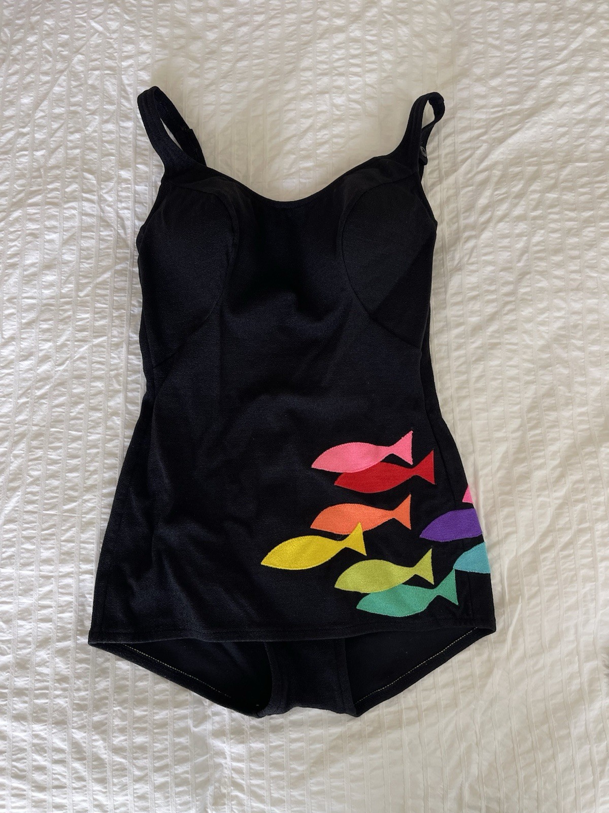 Vintage DeWeese Design Woman’s One Piece Tropical Bat… - Gem