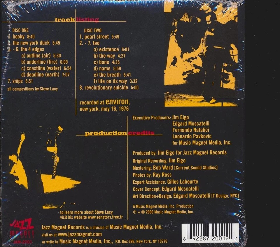 Steve Lacy - Snips: Live At Environ (deluxe mini-LP slipsleeve edition ...