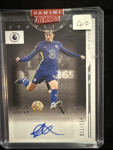 2021-22 Panini Chronicles Noir Premier League Soccer Mason Mount Auto ...