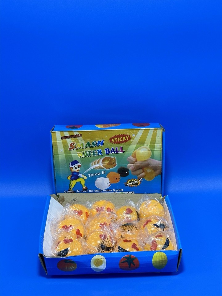 12 Pieces Heart Eye Emoji Sticky Bombs Squish Splat Ball Smash It ...