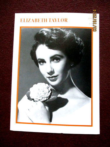 Starportrait ELIZABETH TAYLER Sammelkarte 1950 USA Kobal Collection 18 ...