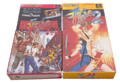 Nintendo Super NES Final Fight 1 2 Set Super famicom w/ Box Used From ...