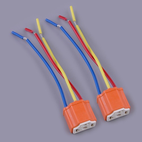 2PCS H4 9003 HB2 Female Pigtail Headlight Connector Plug Adapter Socket ...