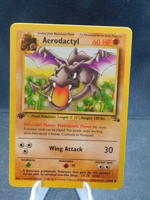 Pokémon TCG Pokemon 1st Edition Aerodactyl 16/62 Fossil - Legendsonmain ...