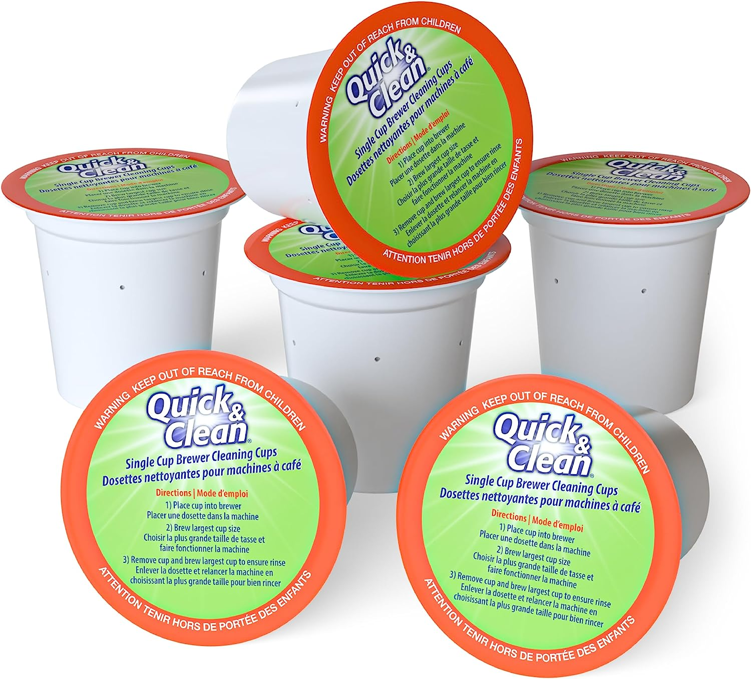 Quick & Clean [6-Pack] Keurig Cleaning Pods - K Cup Cleaner Pod for ...