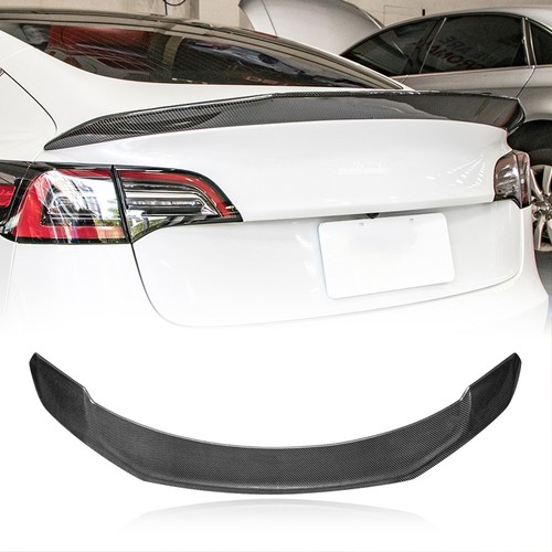 Real Carbon Fiber Spoiler For 2017-2023 Tesla Model 3 Rear Spoiler Big ...