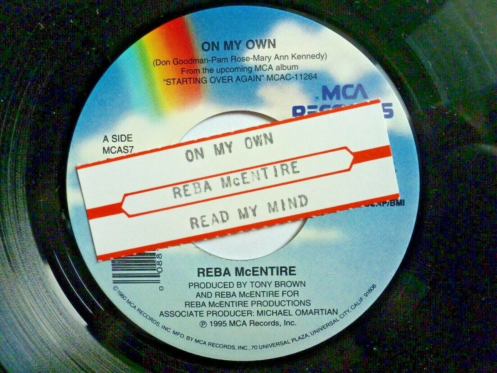 REBA MCENTIRE 45 RPM 7" VINYL - On My Own W/TITLE STRIP | eBay
