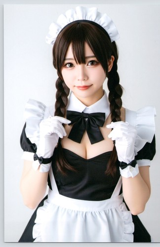 Photo 2000s Japanese Maid Cafe Cosplay Costume Playful Girl Kawaii Pin ...