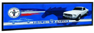 Ford Licensed Mustang Logo Rubber Backed Bar Runner Licensed Man Cave ...