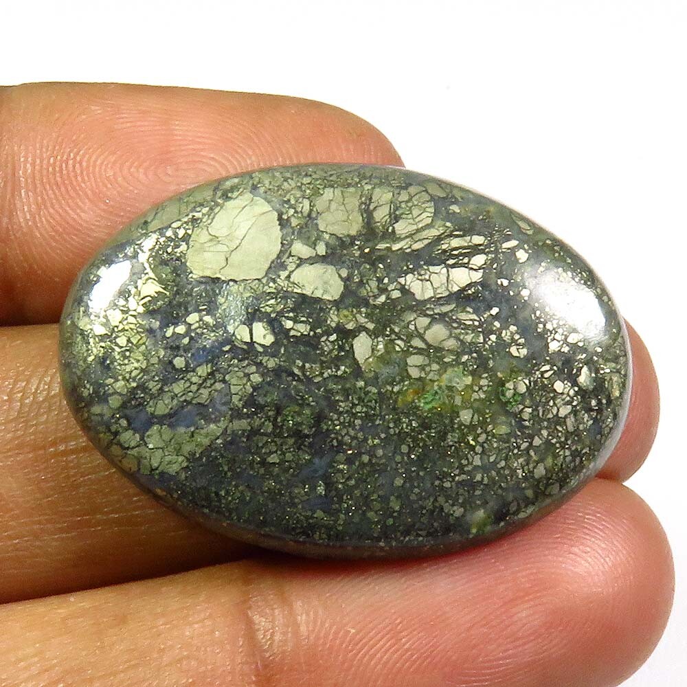 Natural Marcasite Cabochon 31x22 mm Oval Marcasite Gemstone Loose MK-27 ...