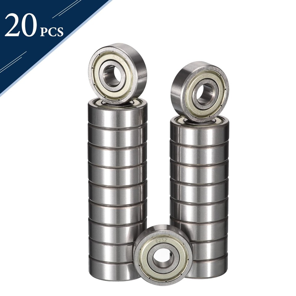 20PCS 625ZZ Ball Bearings, 5x16x5mm, Double Metal Shield, Deep Groove ...