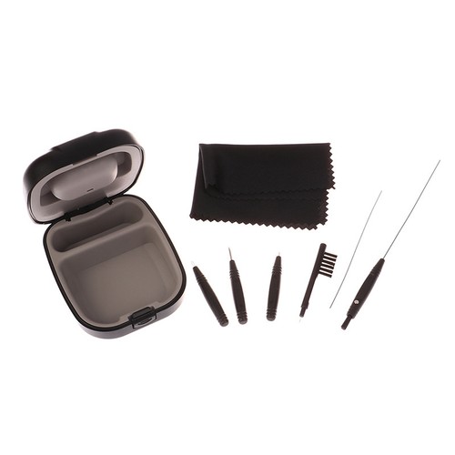 8Pcs Hearing Aid Cleaning Kit Brush Vent Cleaner Wire Magne Wax Loop ...