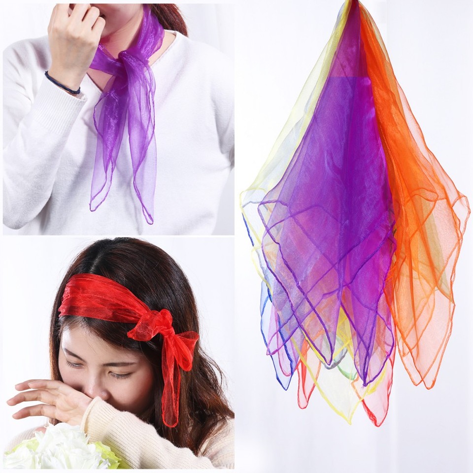 OULII 12pcs Square Juggling Dance Scarves for Kids and Adults (Assorted ...