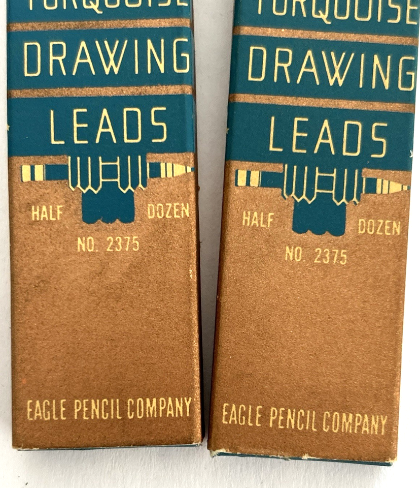 2 Boxes Vintage EAGLE Turquoise Drawing Pencil Lead 2375 | eBay