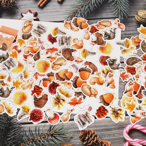 138 Pieces Small Size Scrapbooks Laptop Stickers Fall Stickers Autumn ...