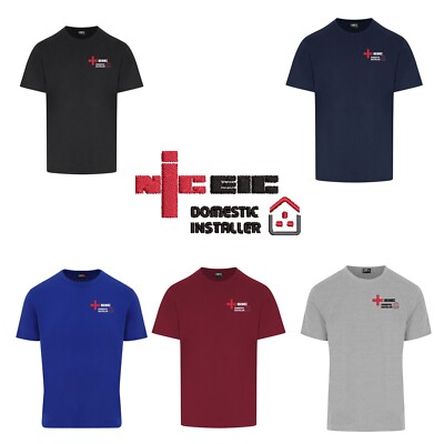 NICEIC Domestic Installer t shirt Embroidered Personalised Workwear Customised | eBay