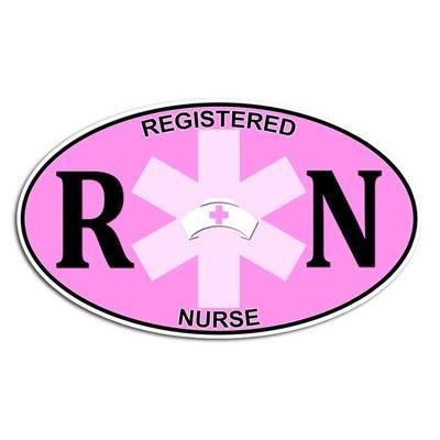 RN Sticker Registered Nurse Medical Pink Decal Hospital Hat Cross Blood ...