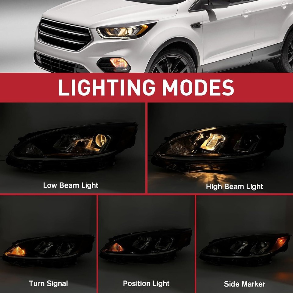 For 2020-2022 Ford Escape Driver | Passenger Side Halogen Headlight ...