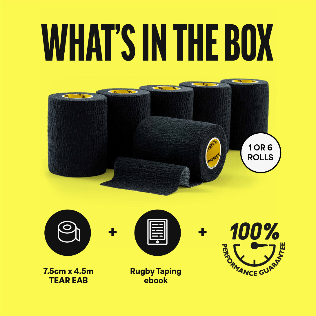 Tear EAB (Elastic Adhesive Bandage) - Strapping Rugby Lifting Finger ...