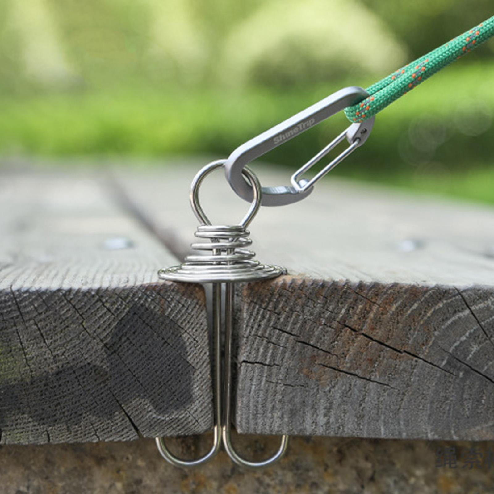 Deck Anchor Peg 4pcs Aluminum Tent Stakes Awning Anchor With Spring ...