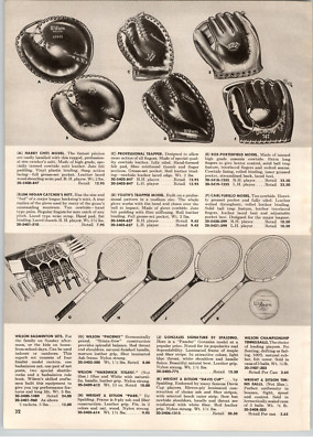 1956 PAPER AD Wilson Jim Hegan Harry Chiti Bob Porterfield Baseball ...