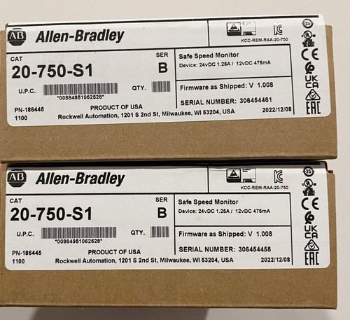 New Factory Sealed Allen Bradley 20-750-S1 Safe Speed Monitor AB ...