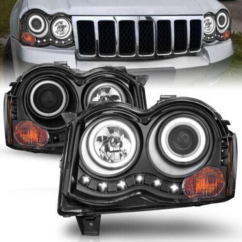 Anzo USA 111213 Projector Headlight Set w/Halo Fits 08-10 Grand ...