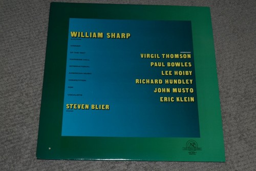 William Sharp~Steve Blier~Virgil Thomson, Paul Bowles, Lee Hoiby~FAST ...