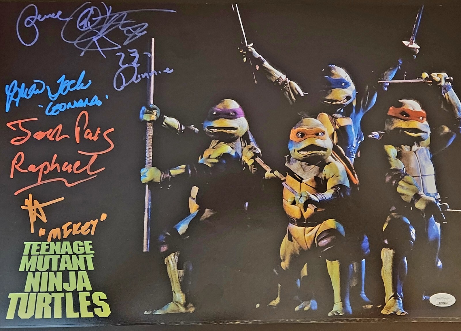 Teenage Mutant Ninja Turtles Signed 12x18 photo Autographed JSA TMNT ...