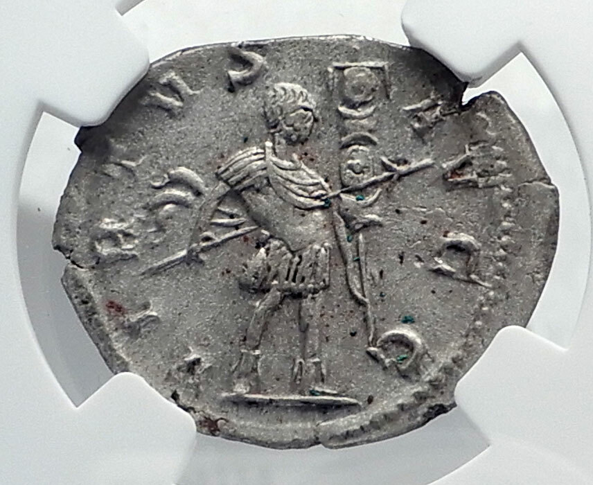 GALLIENUS Authentic Ancient Billon Silver Lyons 258AD Roman Coin NGC ...