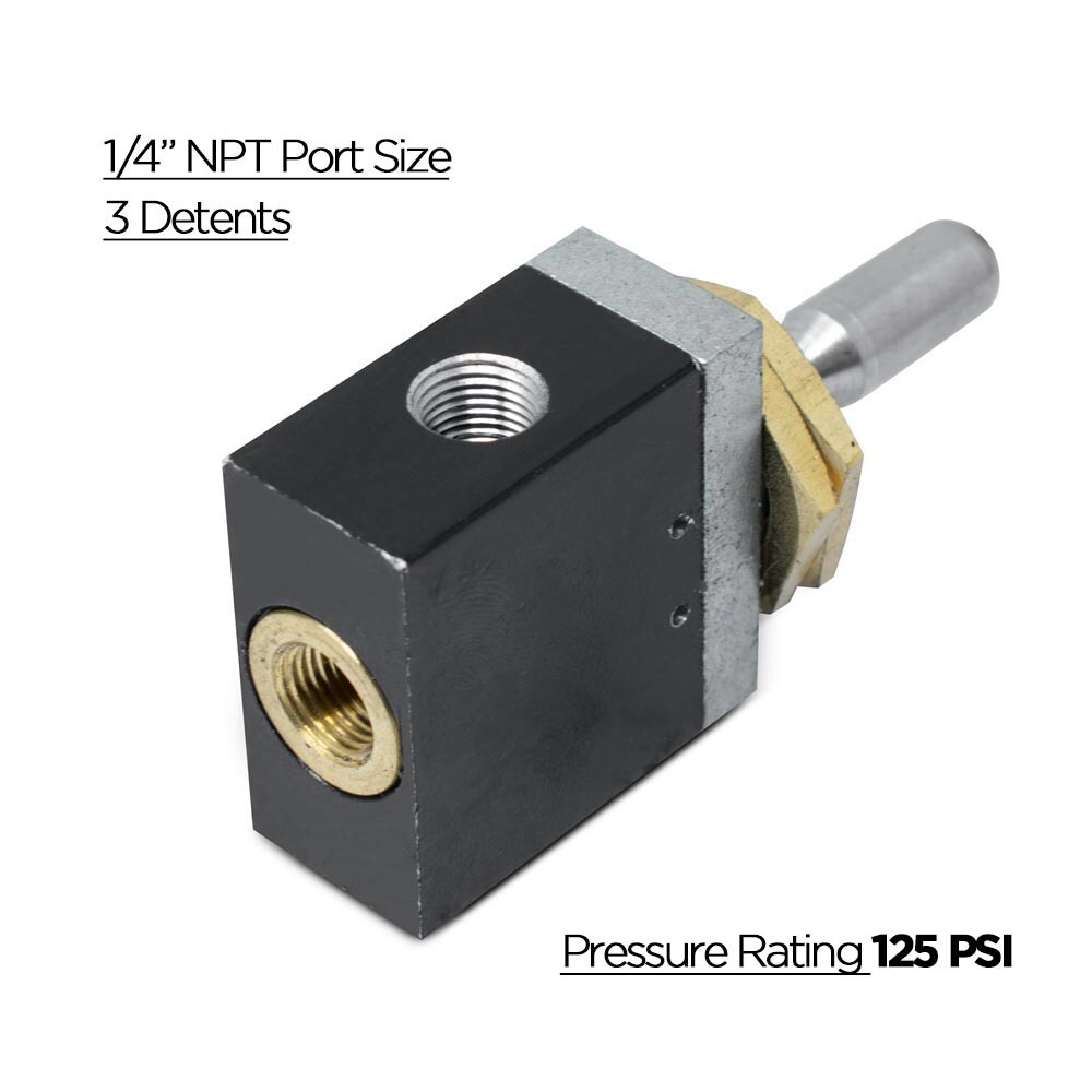 3 Position Toggle Air Valve (Detented) Replaces Buyers BAV020TD