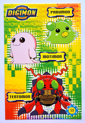 2023 POSTCARD DIGIMON Navarrete Reedition #013 PABUMON MOTIMON TENTOMON ...
