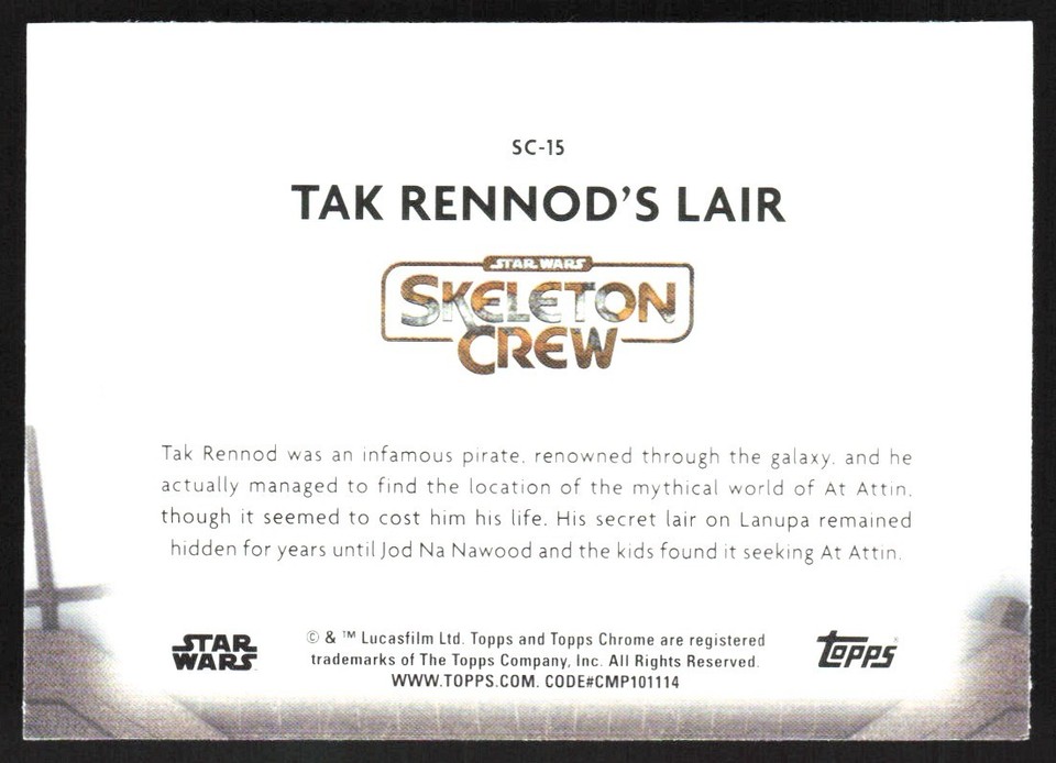 2025 Topps Chrome Star Wars Skeleton Crew Tak Rennod's Lair #SC-15 BB2 ...