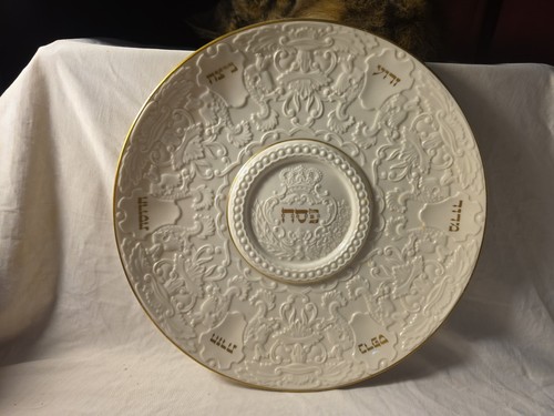 Lenox Hebrew Passover Pesach Seder Plate Jewish Museum Judaica 24K Gold ...