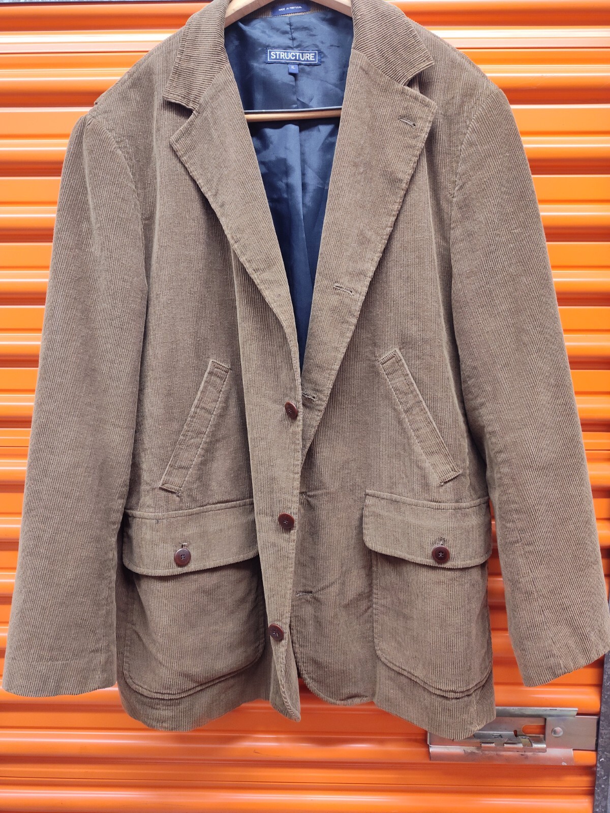 Vintage Structure brown corduroy mens jacket xl - Gem