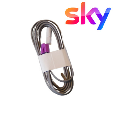 Sky ADSL Telephone Cable Original RJ11 Fibre Grey (For Sky Broadband ...