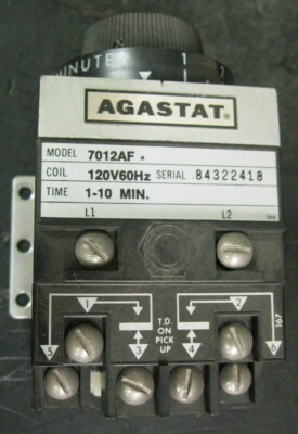 Agastat 7012AF Time Delay Relay 120V 60Hz 1-10 Min | eBay