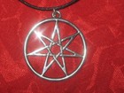 NEW SILVER TONE 33mm SEVEN POINTED FAIRY STAR HEPTAGRAM SEPTAGRAM ...