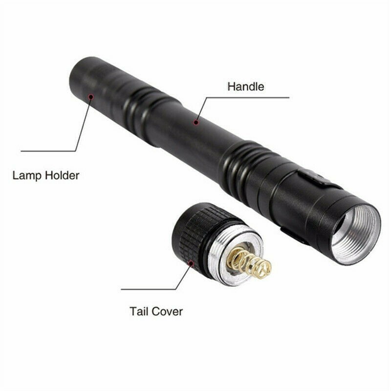 2PCS Mini Small Torch Super Bright LED Flashlight Penlight with Clip ...