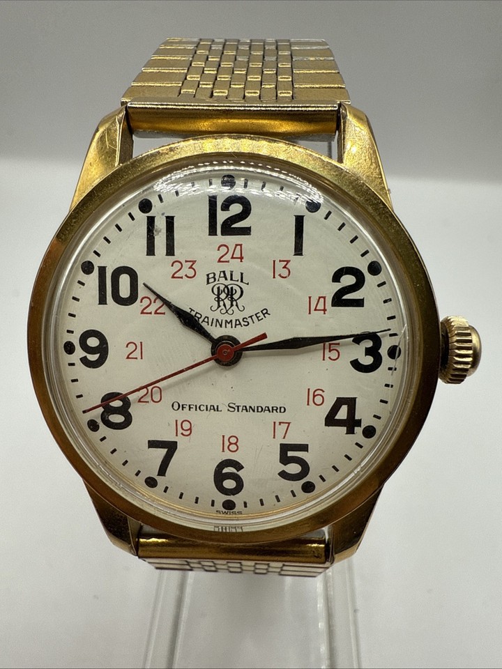1970's Men's Ball Trainmaster 25j 2281 Swiss Automatic Railroad ...