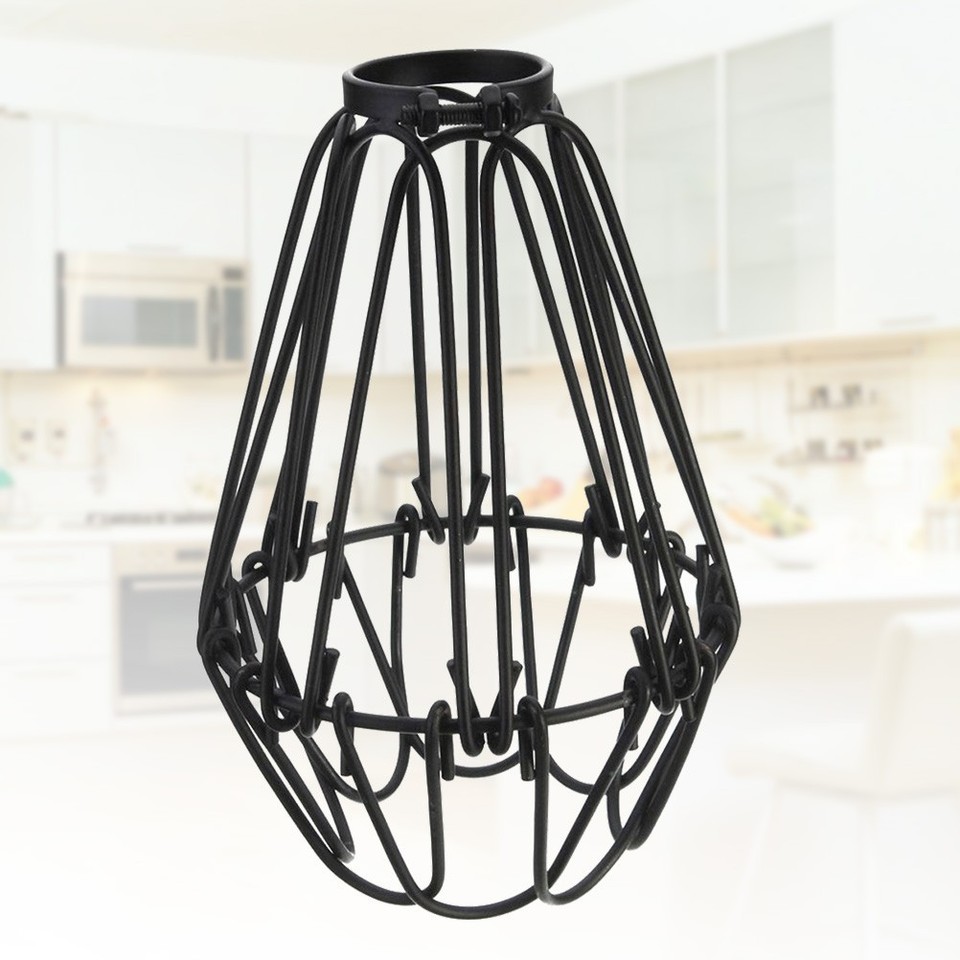 Vintage Pendant Lamp Fashion Iron Wire Light Cage DIY Lamp Shades for ...