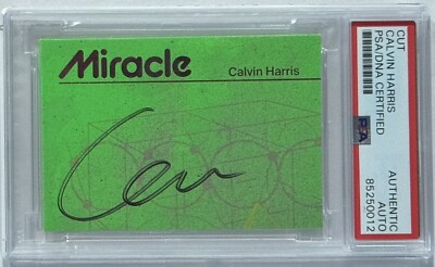 DJ Calvin Harris Signed Autographed Miracle CD Cover Cut PSA DNA COA ...