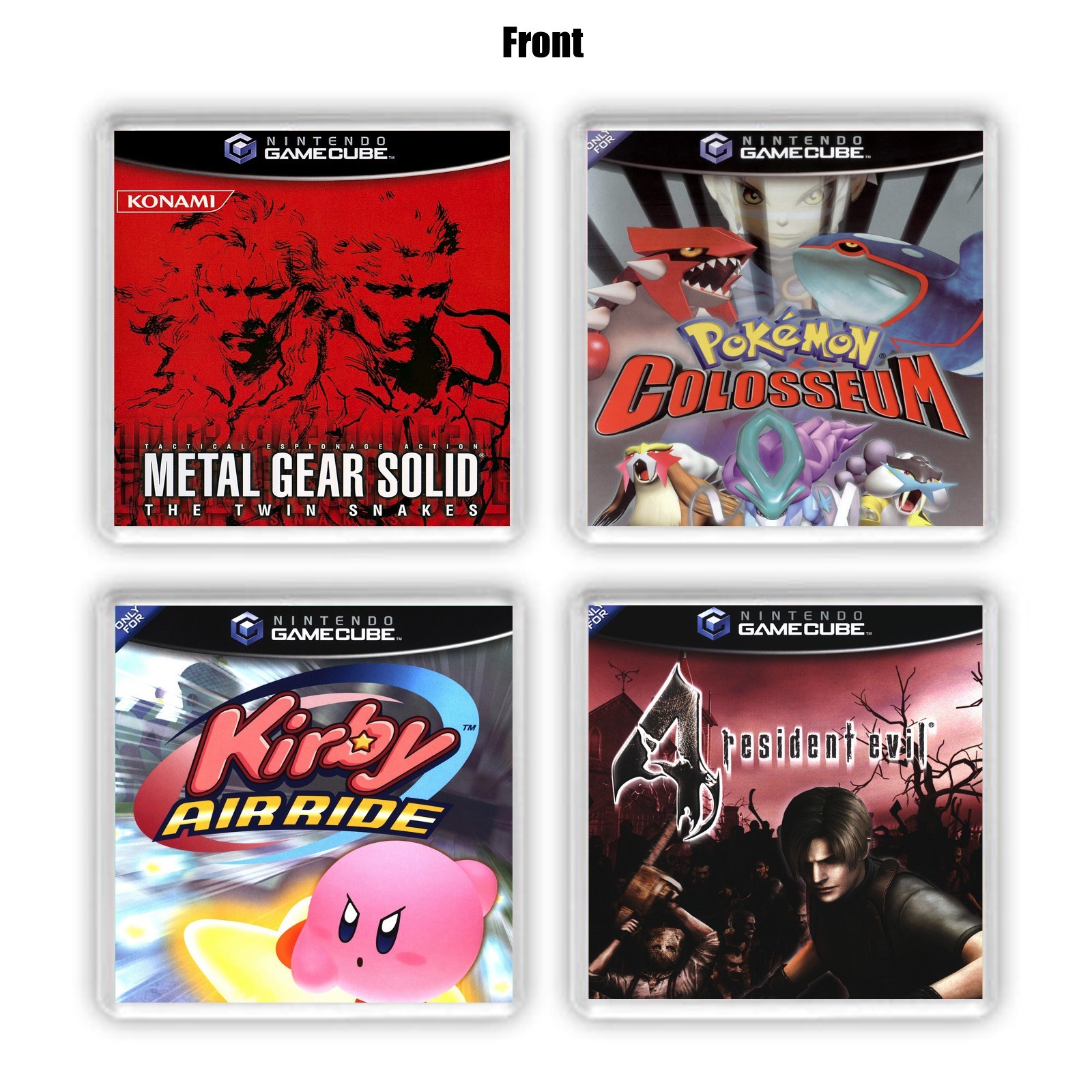 GameCube Style Plastic Cup Coaster x4 Set MGS Twin Snake- Pokemon ...