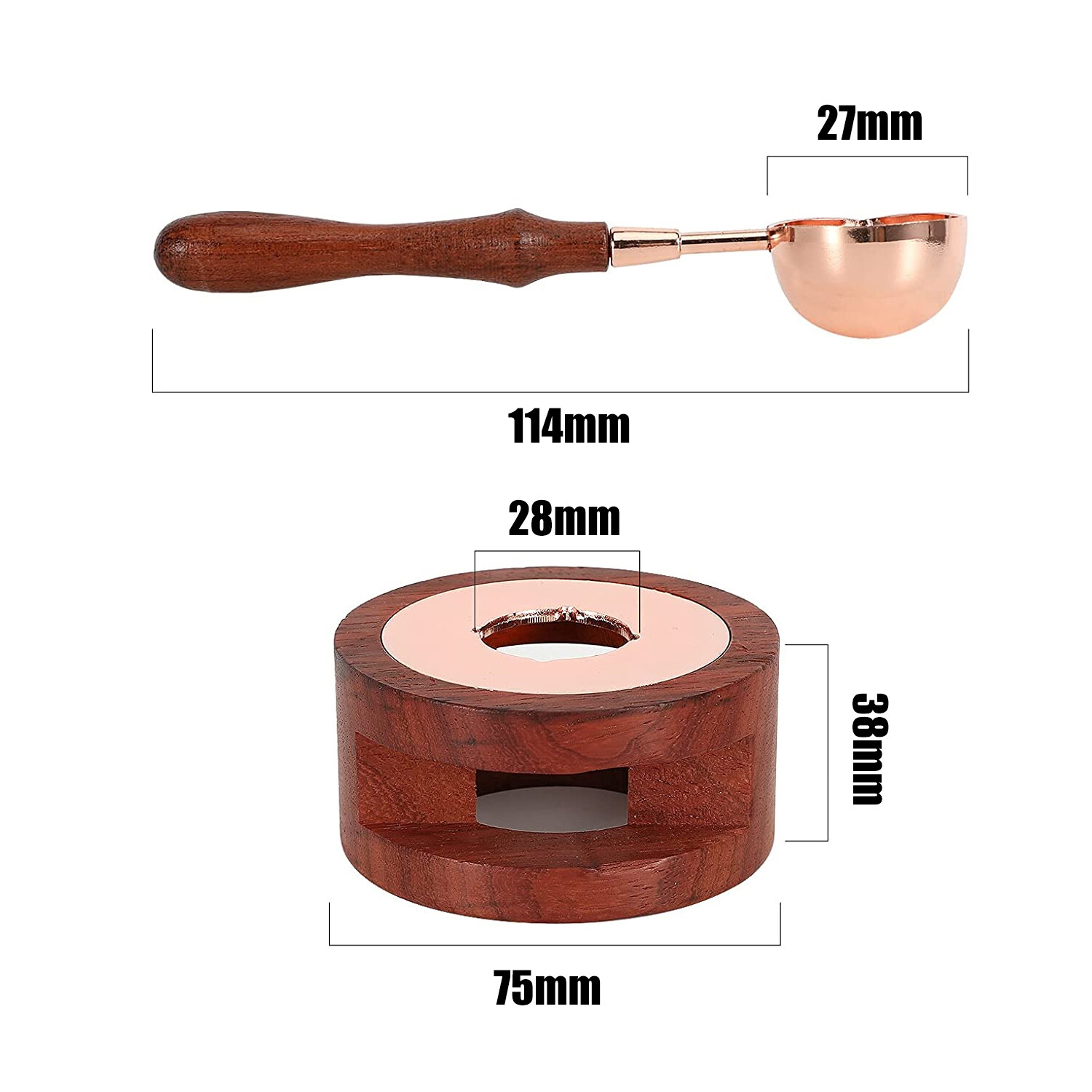 Sealing Wax Furnace Kit Warmer Melting Spoon Tool Stamp Candle Stamp ...