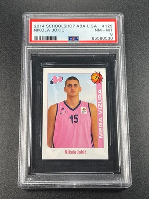 NIKOLA JOKIC 2014 SCHOOLSHOP ABA LIGA #129 MEGA VIZURA ROOKIE PSA 8 1ST ...