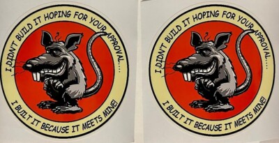 2- PACK DISABLED ARMY VETERAN HOT ROD MOTORCYCLES RAT FINK STICKERS | eBay