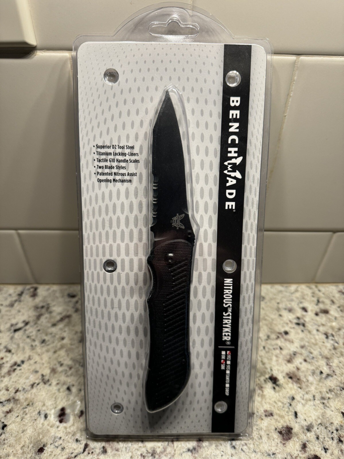 Benchmade 912SBK Knife Nitrous Stryker Serrated. Sealed New D Steel. | eBay