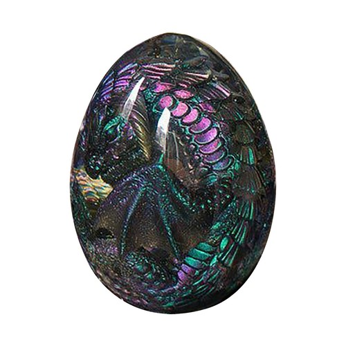 Dream Crystal Transparent Lava Dragon Egg-Resin Sculpture Desktop ...