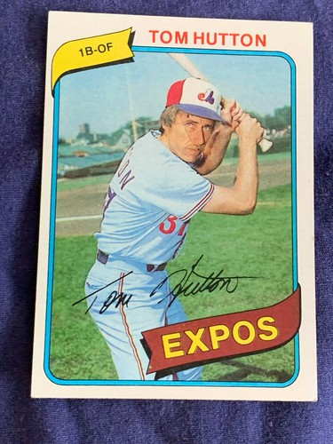 1980 TOPPS BASEBALL CARD #427 TOM HUTTON MONTREAL EXPOS NMMT SHARP FREE ...